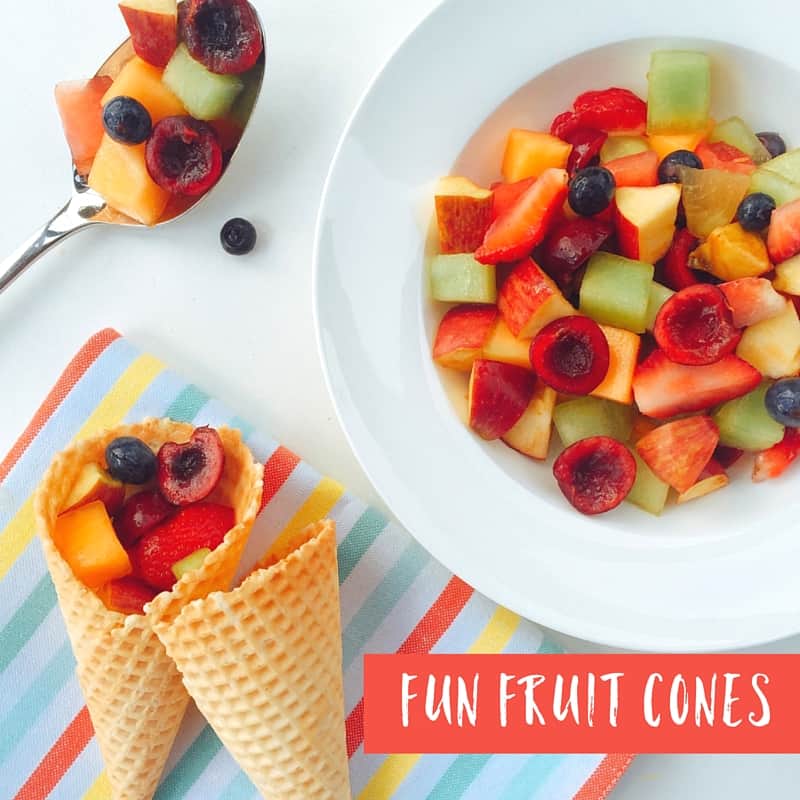 fun fruit cones - a healthy birthday alternative - Cooker and a Looker ...